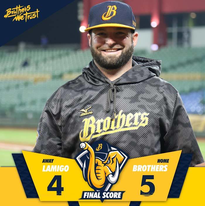 伍鐸首局爆後回穩 兄弟火力支援逆轉勝猿 - TSNA體育新聞團隊