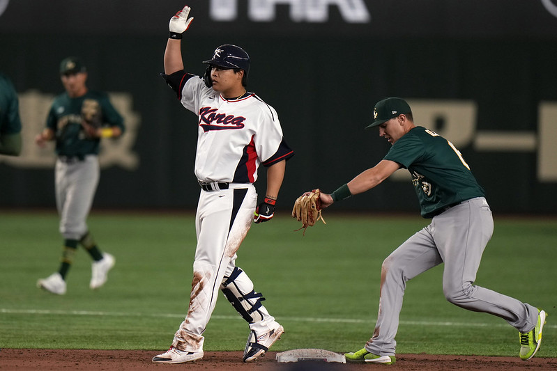 WBC 》姜白虎慶祝腳離壘遭觸殺 韓國教頭：希望他忘記 - TSNA體育新聞團隊