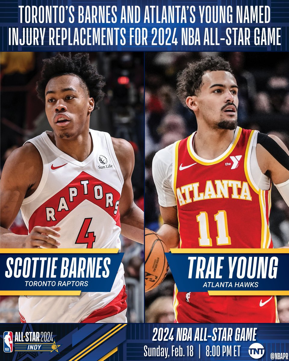 NBA》Trae Young、Scottie Barnes 遞補進全明星賽 - TSNA體育新聞團隊