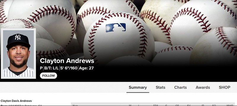 MLB》168公分左投均速152.8公里對戰過台灣 DFA交易到洋基 - TSNA體育新聞團隊