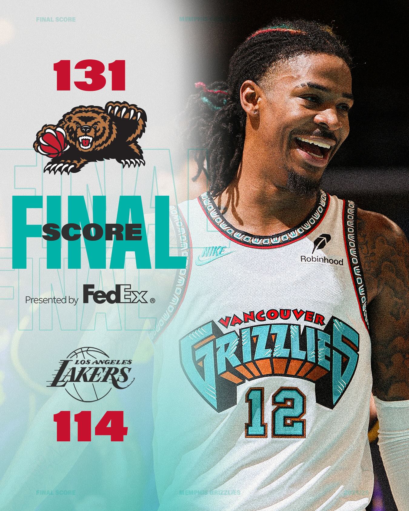 NBA》影／Ja Morant空中接力失敗傷退 灰熊仍擊敗湖人 - TSNA體育新聞團隊