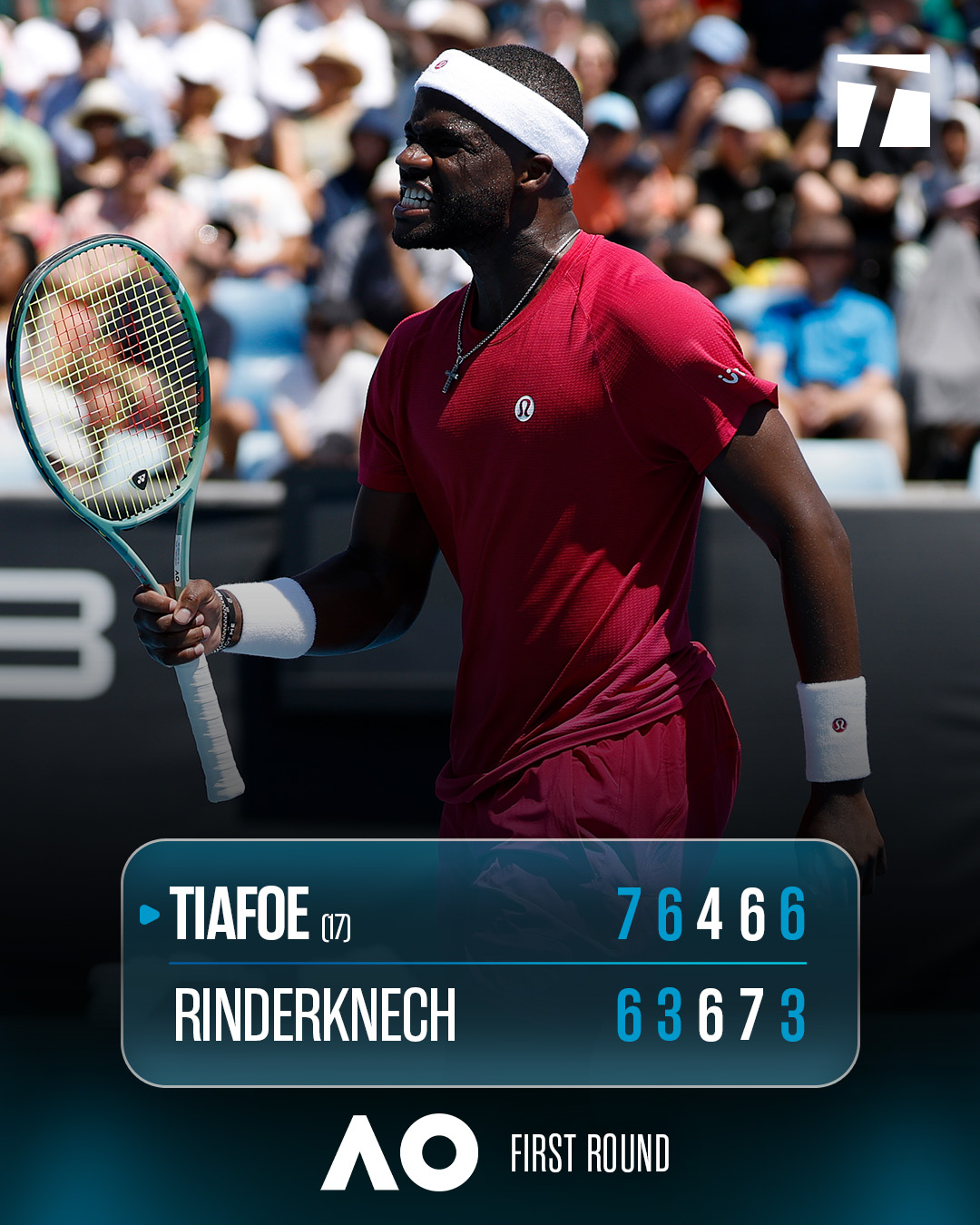 澳網》比賽前1小時吃飯 17種子Frances Tiafoe打到嘔吐仍晉級 - TSNA體育新聞團隊