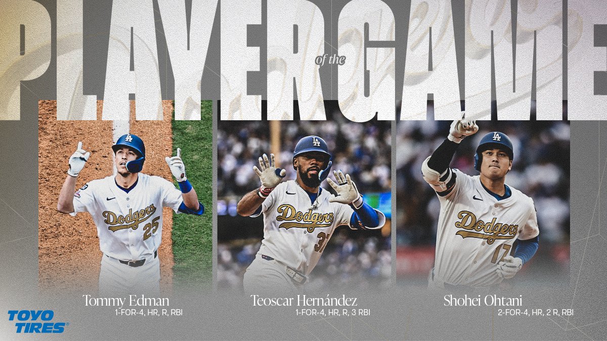 MLB》要先繳Teoscar稅！神奇調度拆開MVP三連星 Hernández關鍵開轟道奇險勝 - TSNA體育新聞團隊