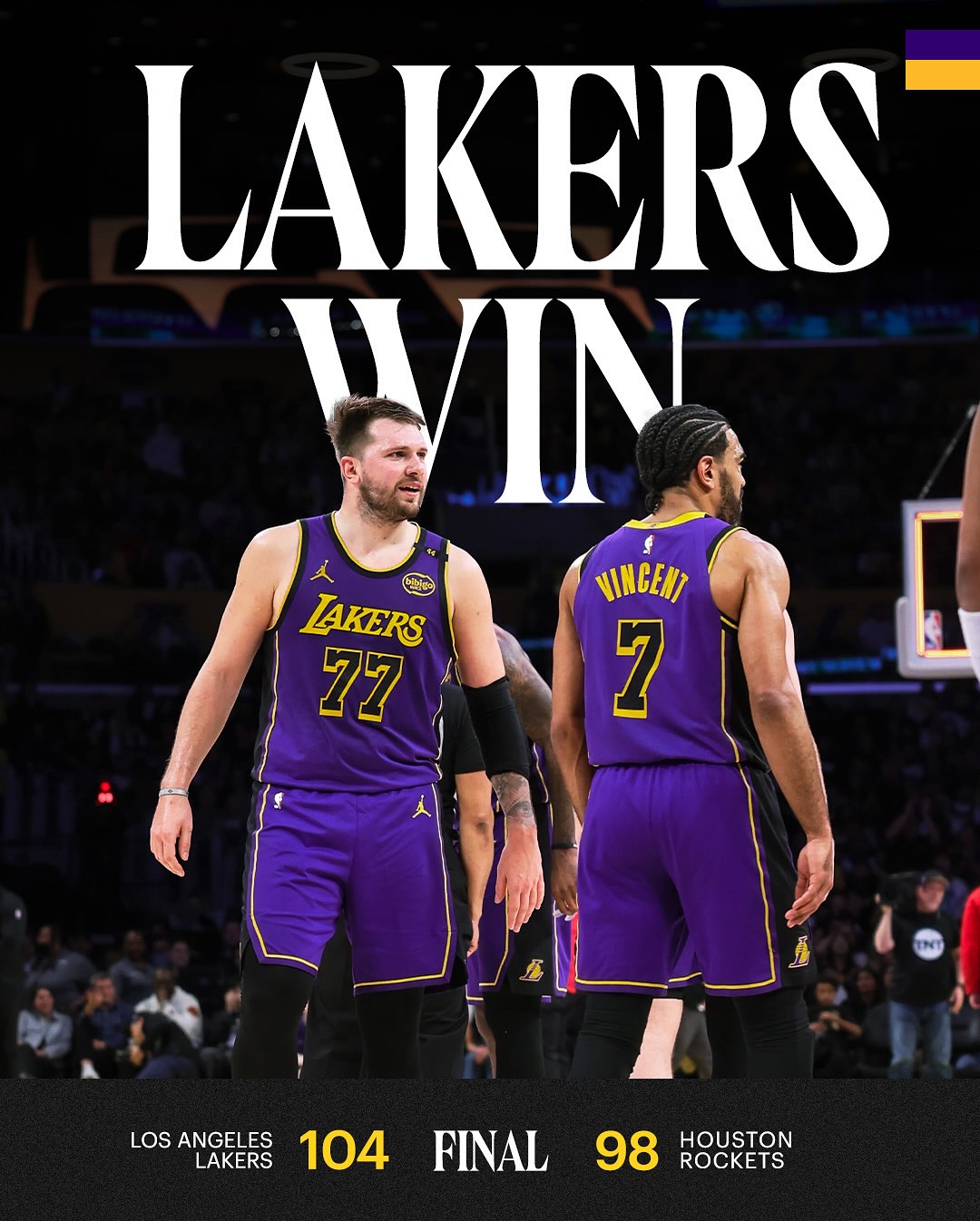 NBA》湖人力克火箭 LBJ：目標鎖定季後賽，不打附加賽 - TSNA體育新聞團隊