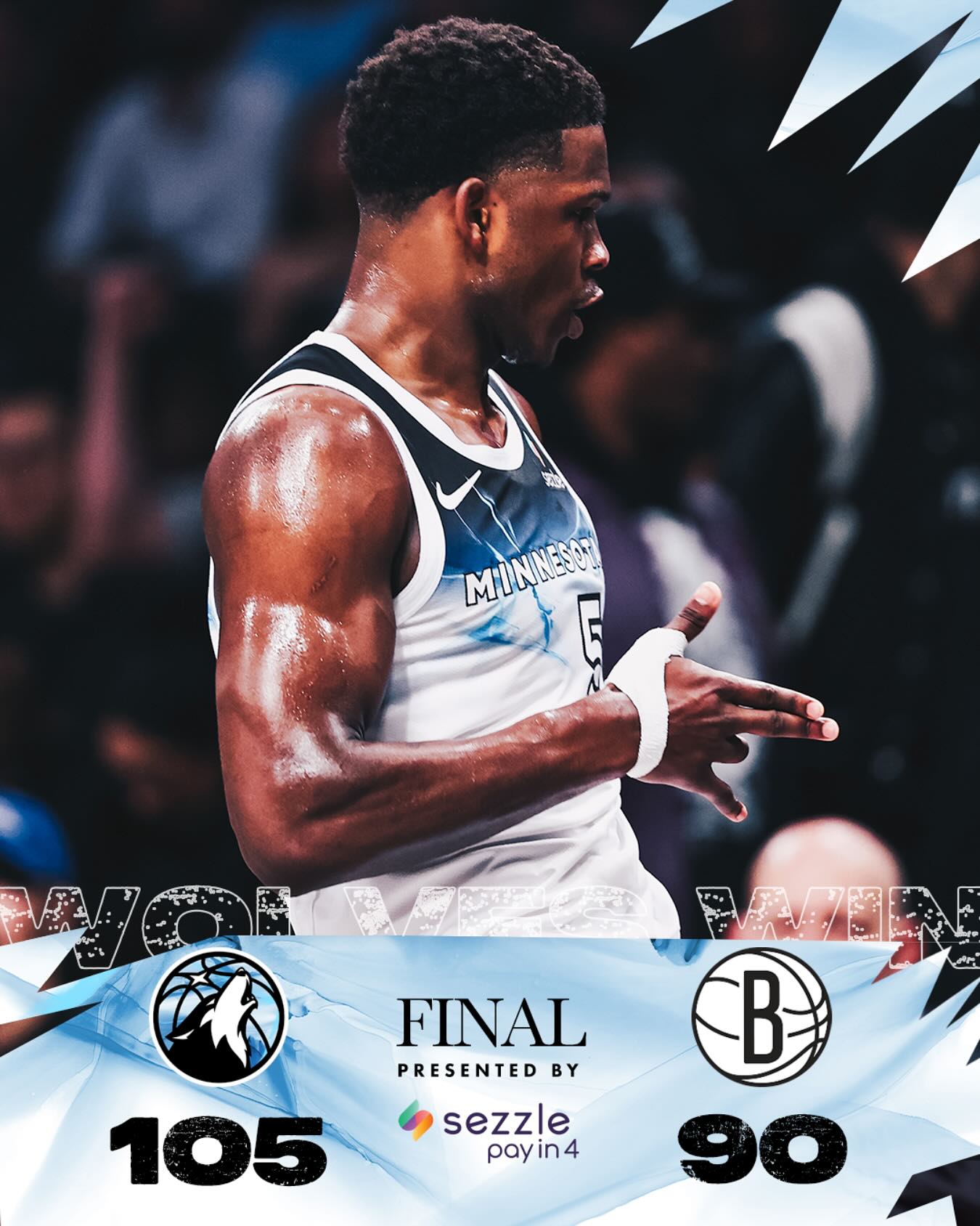 NBA》影／「蟻人」Edwards的腳踩到 籃網總教練在界外，願承擔責任 - TSNA體育新聞團隊