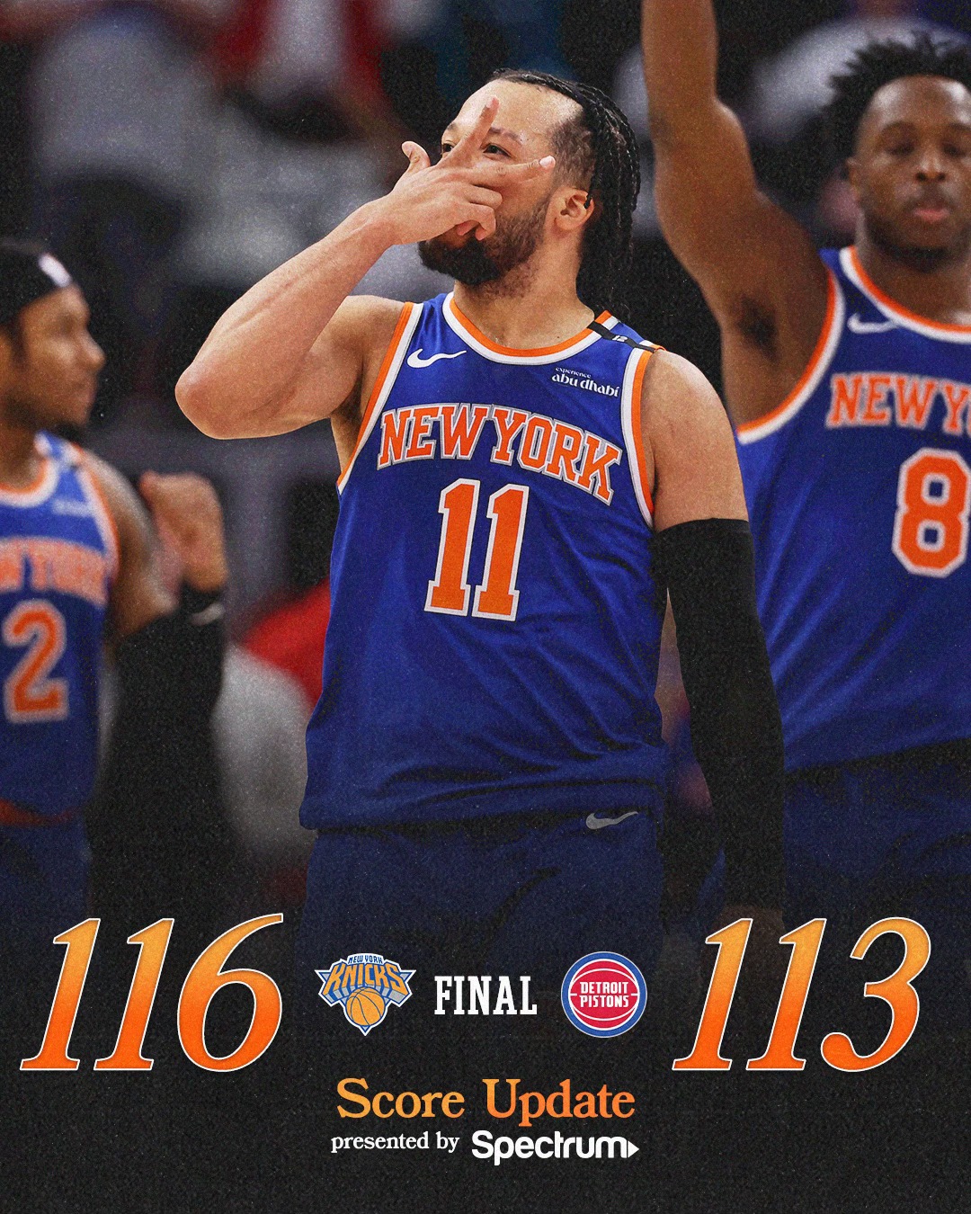 NBA》尼克淘汰活塞 Jalen Brunson讀秒階段關鍵三分球、全場40分 - TSNA體育新聞團隊