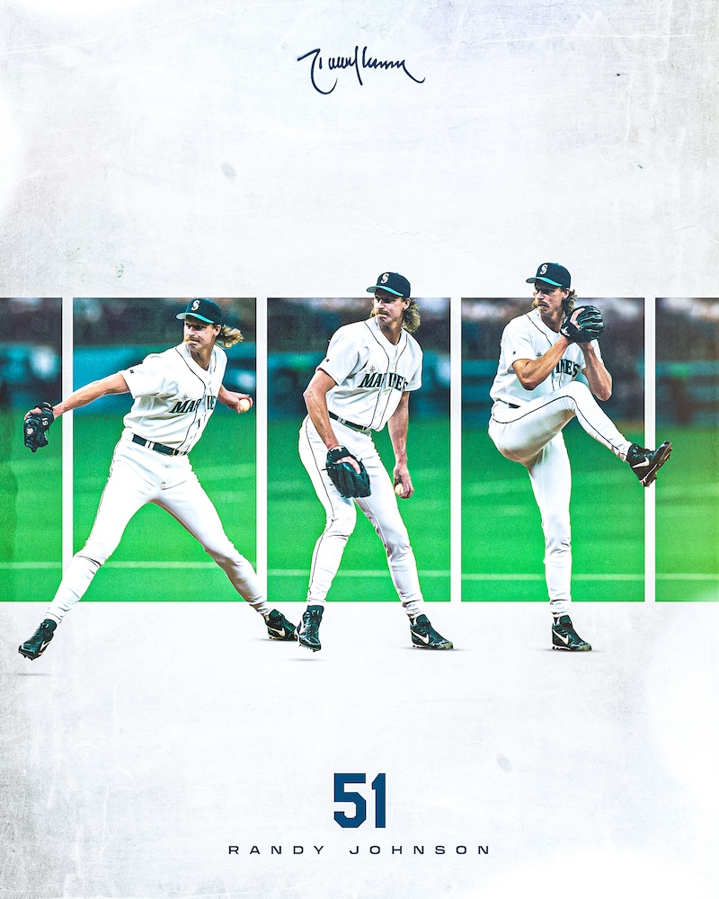 MLB》影／致敬鈴木一朗、Randy Johnson 水手51號「雙重退休」 - TSNA體育新聞團隊