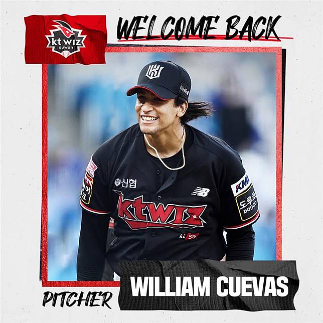中信兄弟》韓媒爆KT巫師洋投William Cuevas要來台？ 本人親自回應了 - TSNA體育新聞團隊