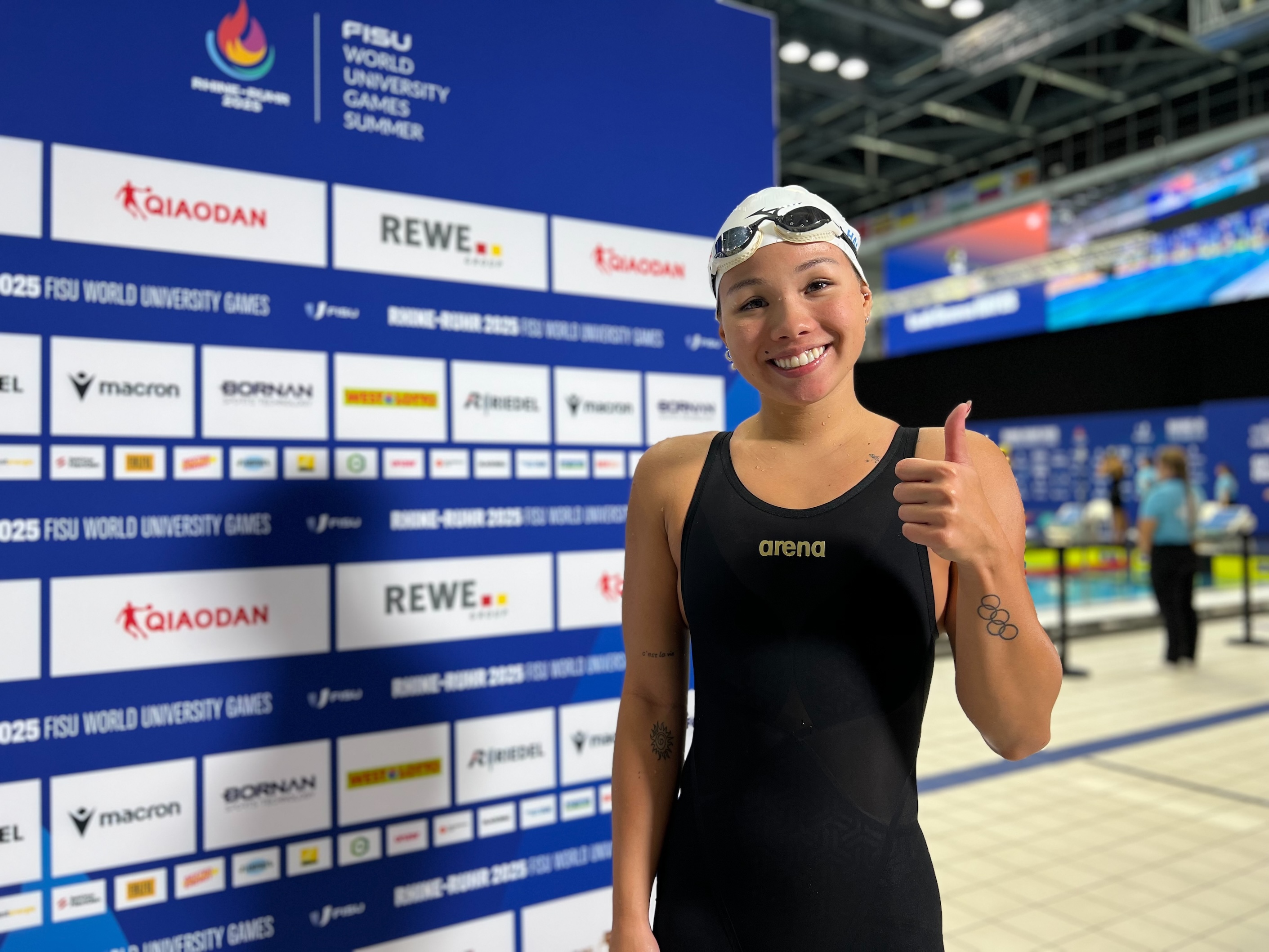 萊茵魯爾世大運》韓安齊改變換氣節奏 女子100公尺自由式二度破全國 - TSNA體育新聞團隊