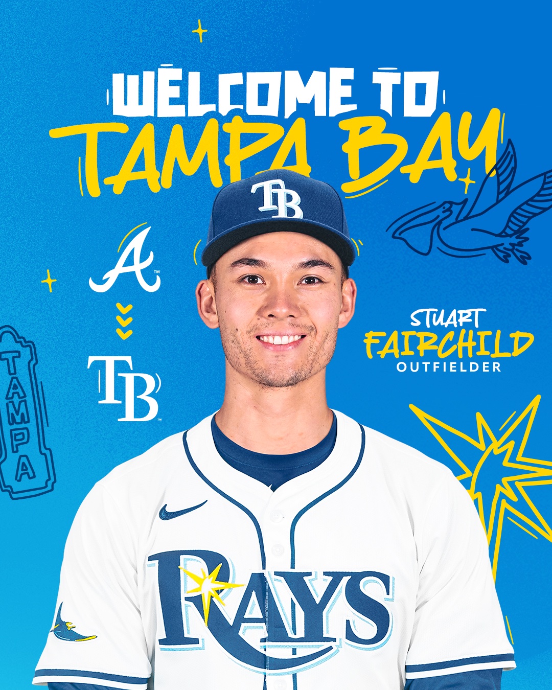 MLB》費仔Fairchild昨天才被交易到光芒 還沒出賽馬上變傷兵 - TSNA體育新聞團隊